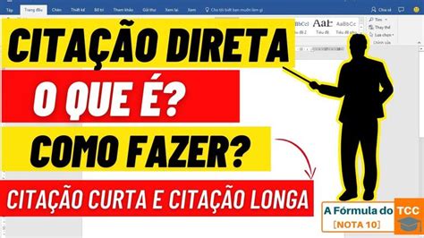 Como Fazer Cita O Direta Longa E Cita O Direta Curta Nas Normas Da