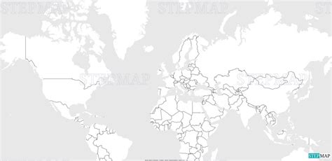 StepMap Stumme Weltkarte Landkarte für Welt