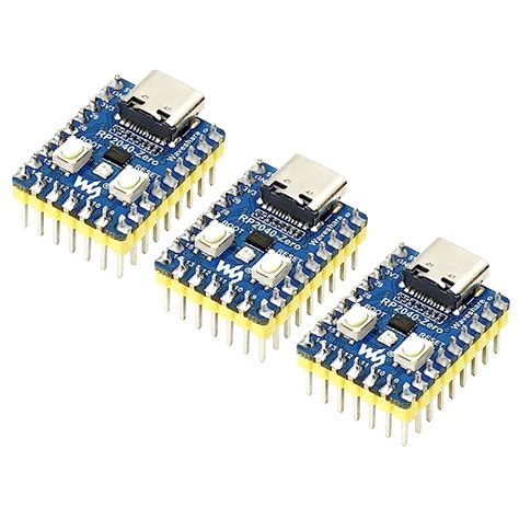 Waveshare RP2040 Zero With Pre Soldered Header 3pcs High Performance