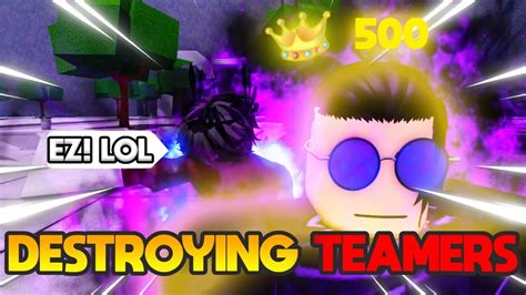 DESTROYING Toxic TEAMERS Roblox The Strongest Battlegrounds YouTube