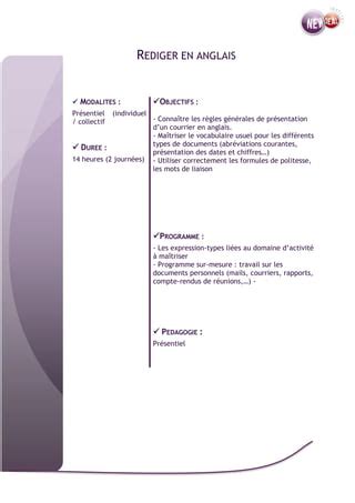 Rediger Anglais PDF