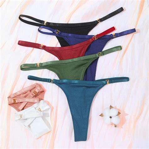 Panties Women S Solid Color Metal T Pants Panties S Xl Lingerie Sexy