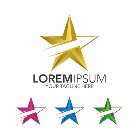 Diseño de logotipo estrella Vector Premium