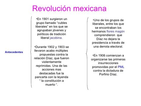 Cuadros Sinopticos De La Revolucion Mexicana Cuadro Comparativo