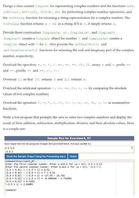 solved c please 14 7 math the complex class a complex