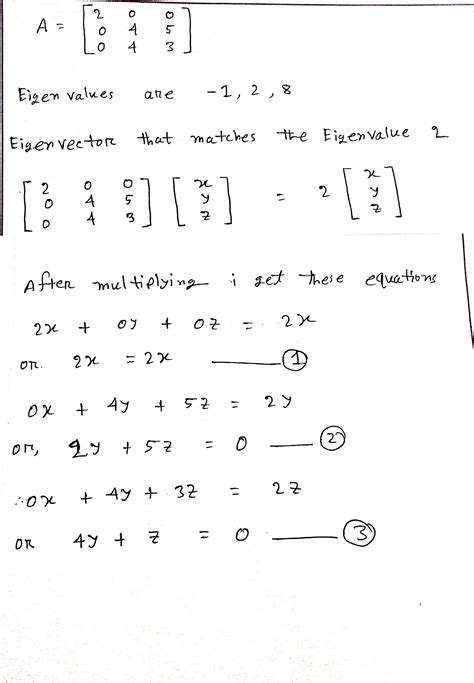 numerical methods how to find the eigenvector for the particular eigenvalue mathematics