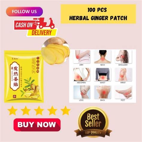 100 Pcs Herbal Ginger Patch Lazada PH
