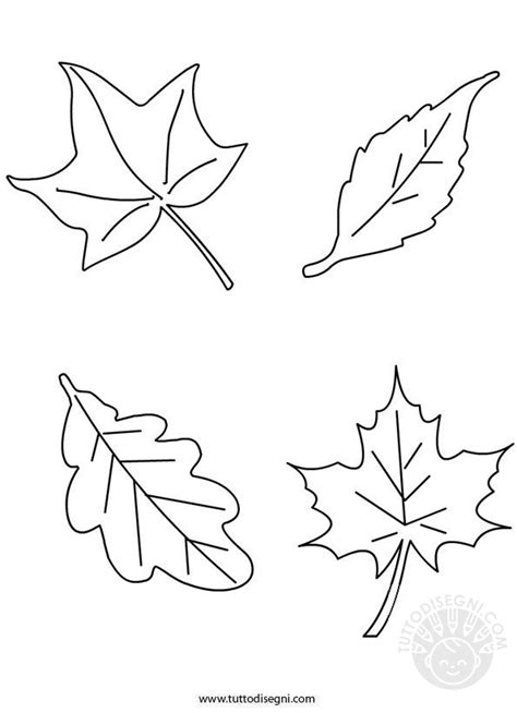 Foglie In Autunno Da Colorare TuttoDisegni