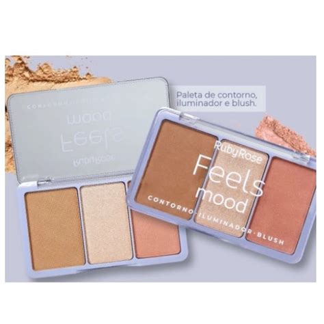 Paleta De Contorno Iluminador E Blush Feels Mood HB7526 Shopee Brasil