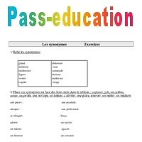 Synonymes Ce2 Exercices Vocabulaire Cycle 3 PDF à imprimer