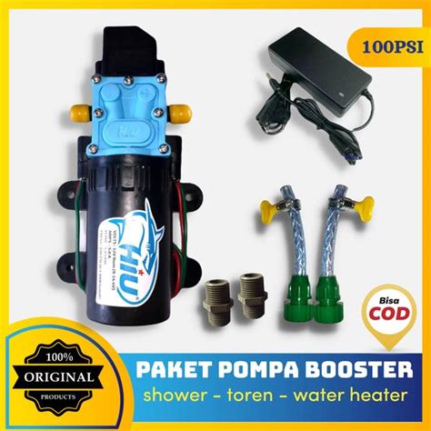 Jual Paket Lengkap Pompa Pendorong Shower Water Heater Toren HIU DRAT