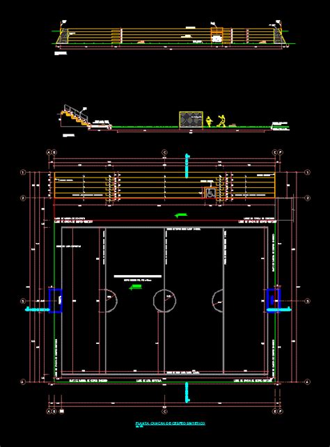 Planos De Cancha Deportiva En DWG AUTOCAD Canchas Deportes Y