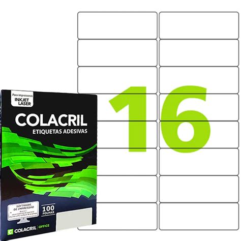 Etiqueta Adesiva A Ca Etiquetas X Mm Colacril Lupel