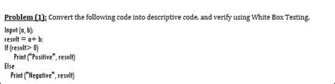 solved problem 1 convert the following code into