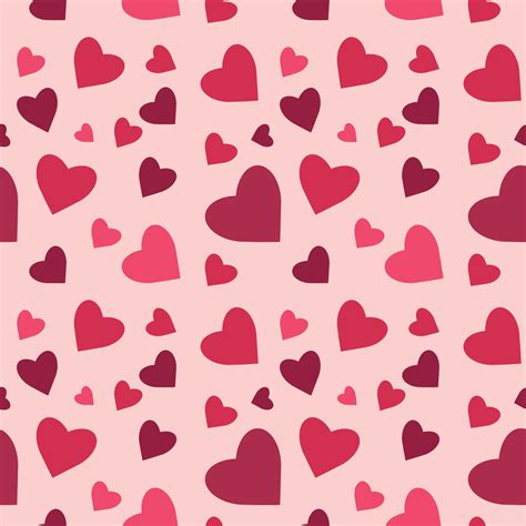Seamless Love Heart Design Vector Background Seamless Pattern On