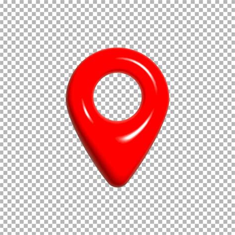 Renderización 3d rojo mapa 3d realista pin gps puntero marcadores