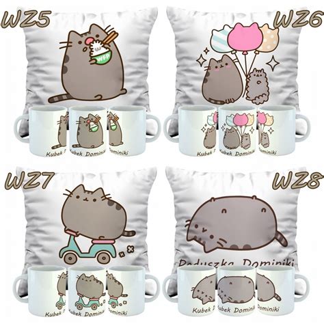 Zestaw Poduszka Kubek Pusheen Mikołajki Imię