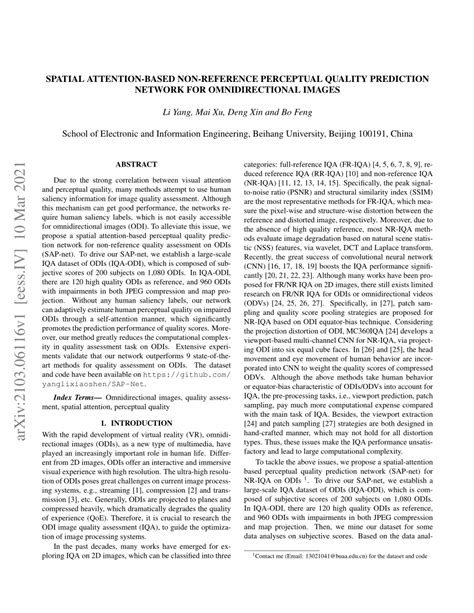 pdf spatial attention based non reference perceptual quality prediction network for