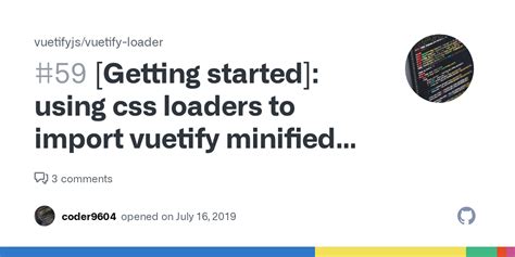 Getting Started Using Css Loaders To Import Vuetify Minified Css