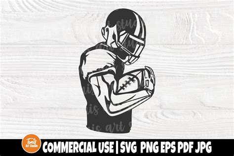 Football Player Svg American Football Svg Cut File Etsy Uk