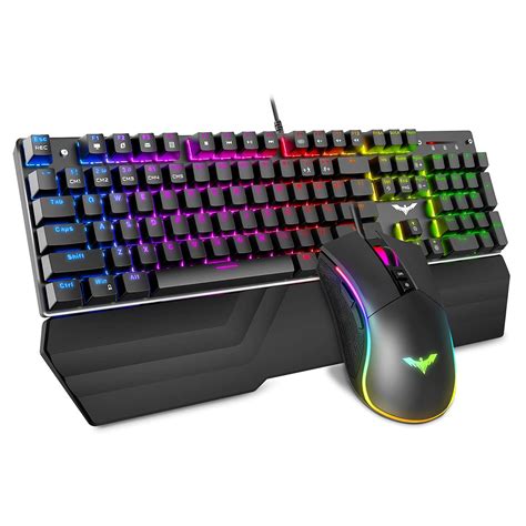 Havit Mechanical Keyboard And Mouse Combo Rgb Gaming Keys Blue