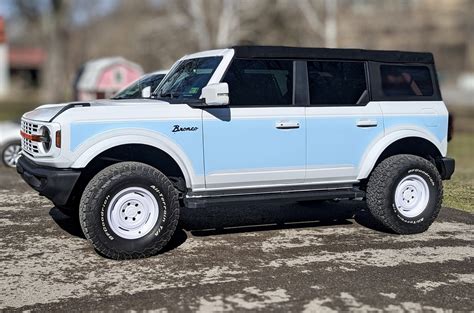 Up Ford Bronco Two Tone Center Body Graphics Vinyl Stripes