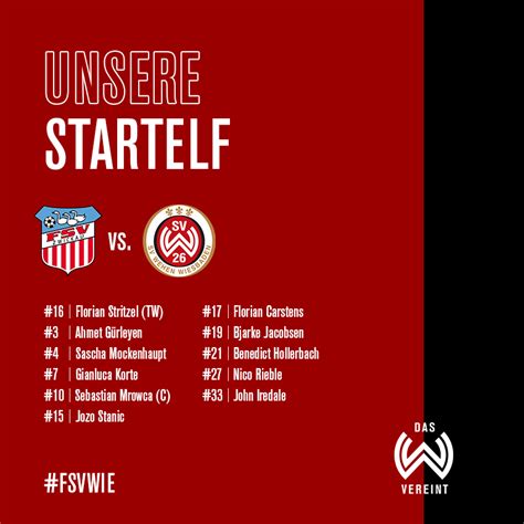SV Wehen Wiesbaden On Twitter So Starten Wir Gegen Den Fsvzwickau