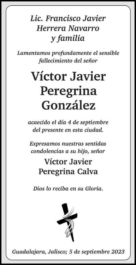 Víctor Javier Peregrina González Obituario Esquela