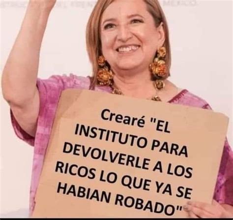 El Meme del Día Ahí llega Xóchitl con el instituto para devolverle a