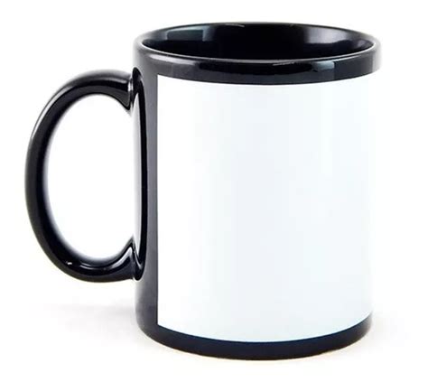 12 Caneca Para Sublimação Preta Tarja Branca 325ml Parcelamento