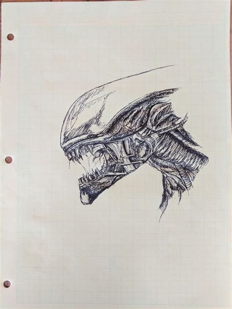 How To Draw A Xenomorph Step By Step At Melvin Crigler Blog