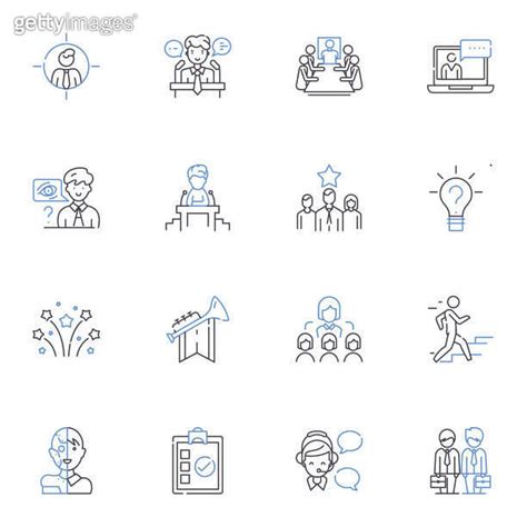 Oversight Management Line Icons Collection Supervision Governance