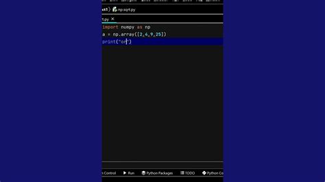 sqrt function of numpy in python youtube