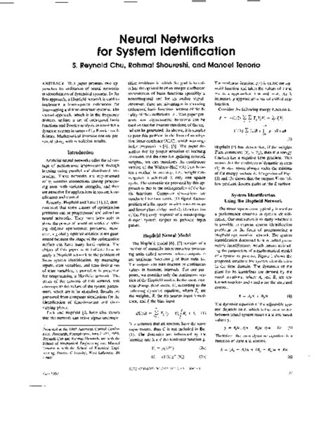 pdf neural networks for system identification as rahmat