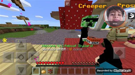 Minecraft Pe Pc Skywars Primeira Vez No Canal YouTube