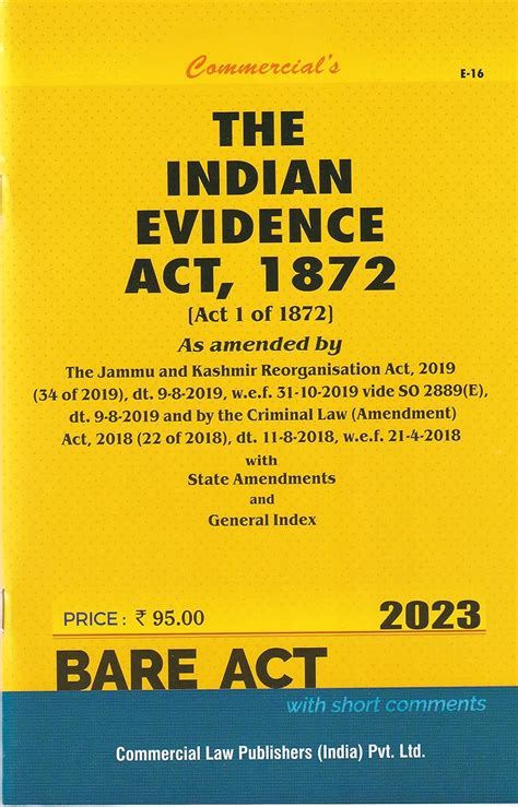 Buy Evidence Act Indian Book Online At Low Prices In India