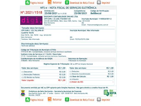 Como emitir nota de serviço NFSE manualmente em Belo Horizonte Digiconts