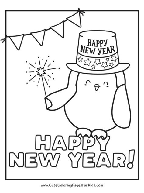 New Year S Coloring Pages Free Printables For Cute Coloring