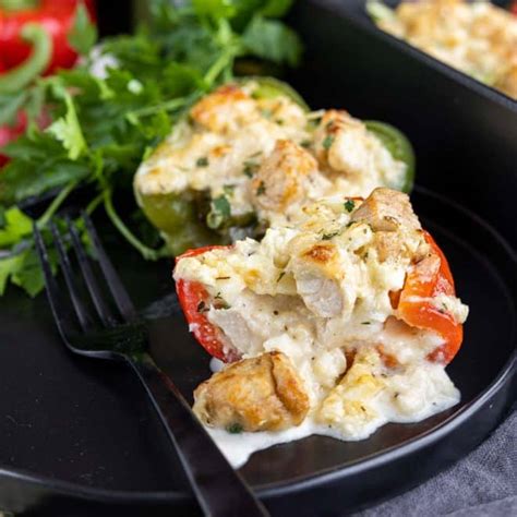 Keto Chicken Alfredo Stuffed Peppers Recipe Home Made Interest