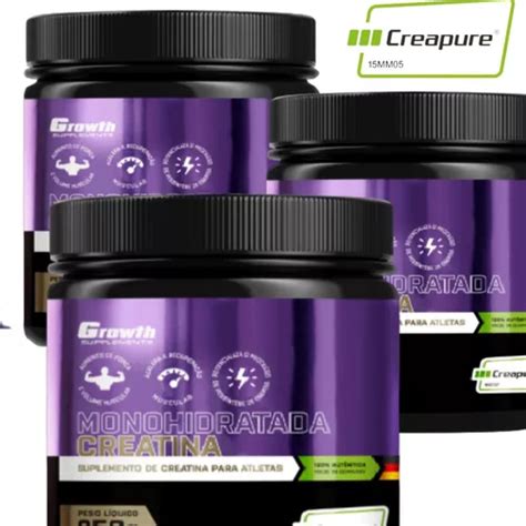 Creatina 250g Creapure Original Growth Supplements Muscular