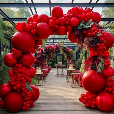 Globos rojos de doble relleno globos rojos de diferentes tamaños