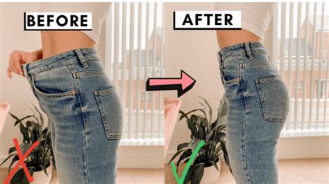 HOW TO TAKE IN THE WAIST OF YOUR JEANS NO SEWING EASY QUICK