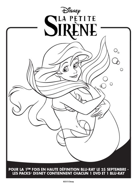 Coloriage Ariel Petite Sirène