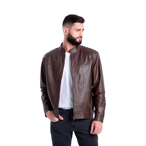 Jaqueta De Couro Sport Marrom Caf Parra Couros Roupas De Couro