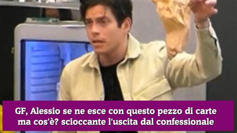 GF Alessio se ne esce con questo pezzo di carte ma cos è scioccante l