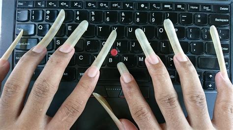 ASMR Tapping Magic Keyboard Acrylic Long Nails YouTube