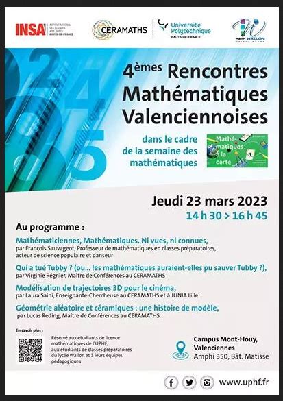 Semaine des mathématiques 2024 Mathématiques limportant cest de