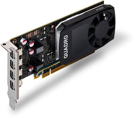NVIDIA Quadro P1000 Graphics Card 4x Mini DisplayPort