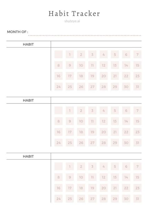 Free Printable Habit Tracker Bullet Journal Ideas Artofit