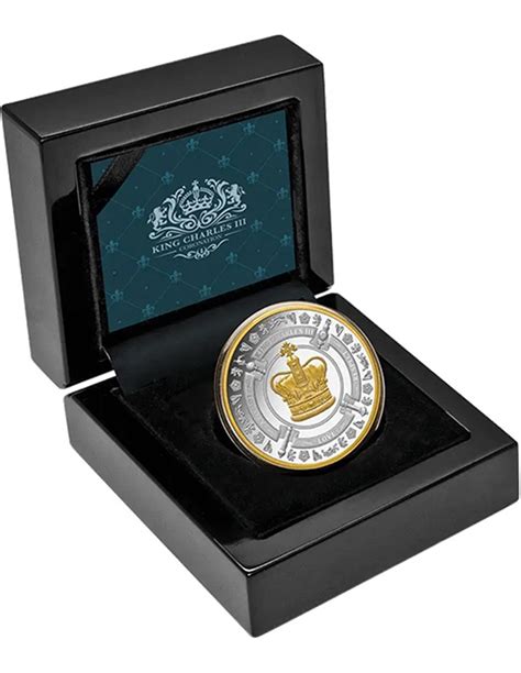 CORONATION CROWN King Charles III 1 Oz Silbermünze 1 Niue 2023 Proof